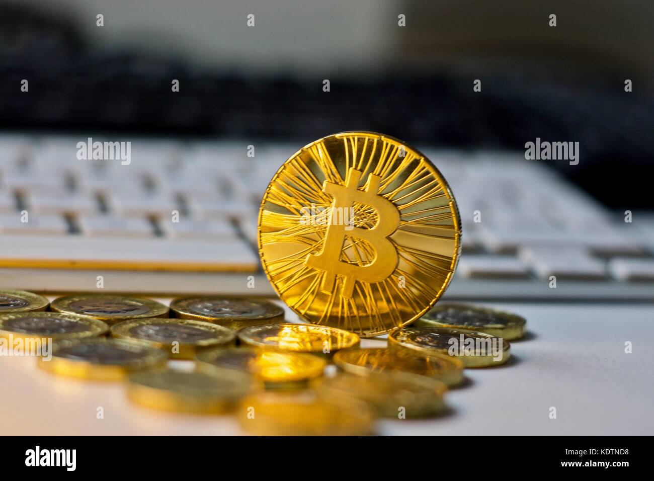 Digital currency physical metal bitcoin coin. Cryptocurrency coins ...