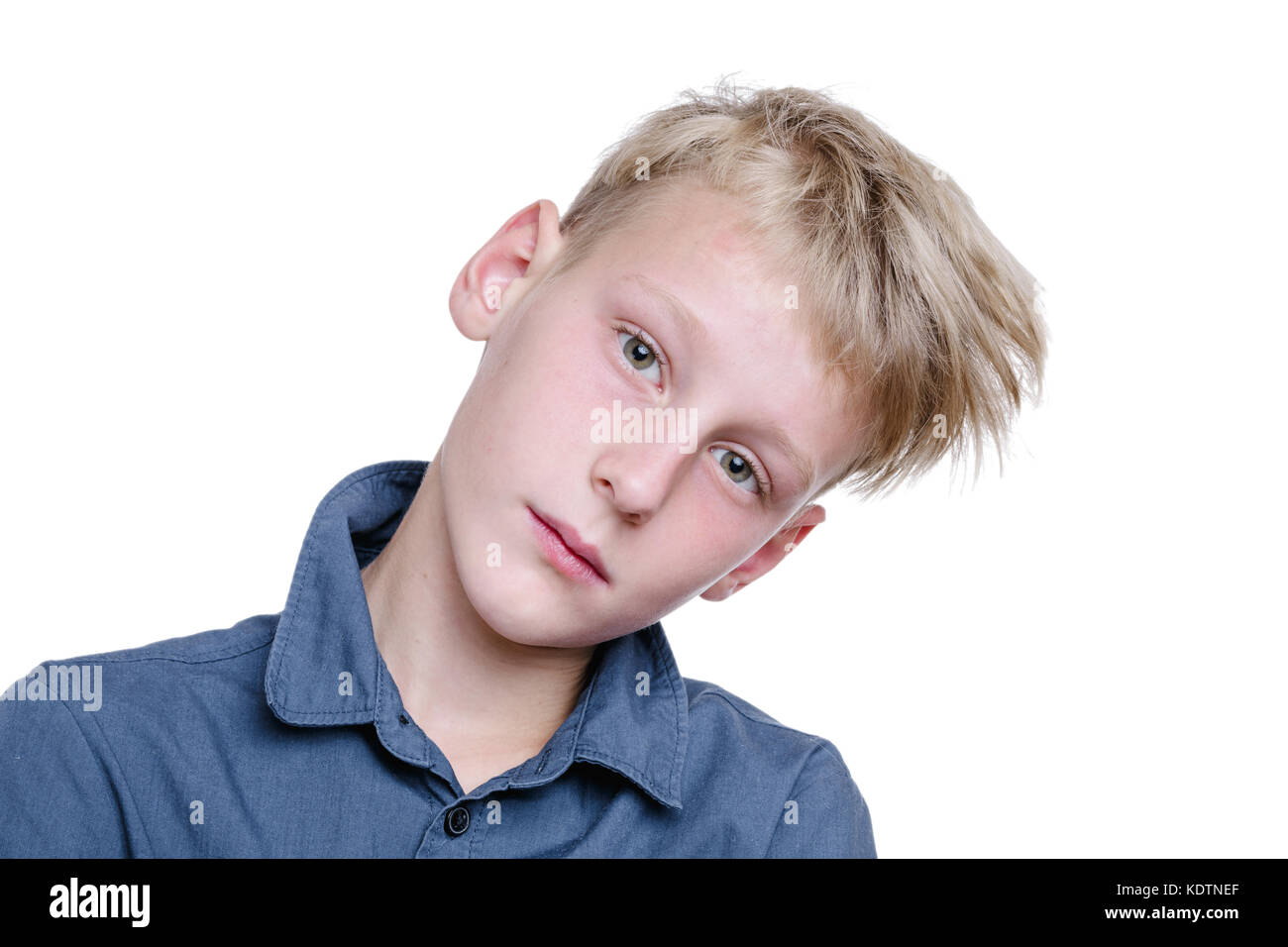Serious 10-years old boy Stock Photo - Alamy