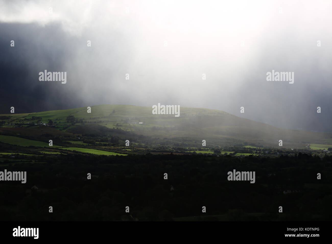 Misty view in Irish countryside Stock Photo - Alamy