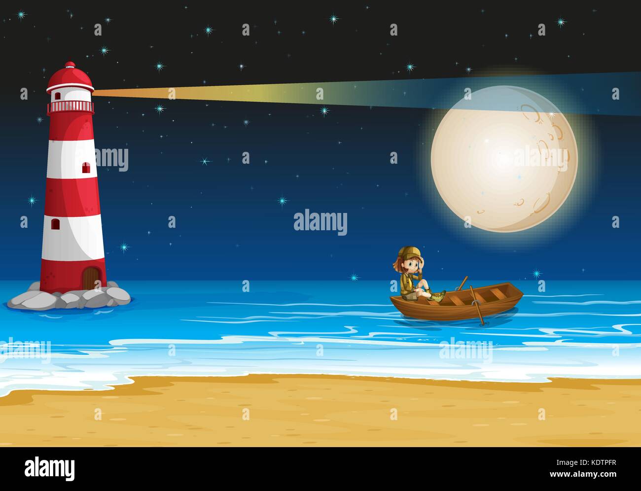 Destination moon illustration Stock Vector Images - Alamy