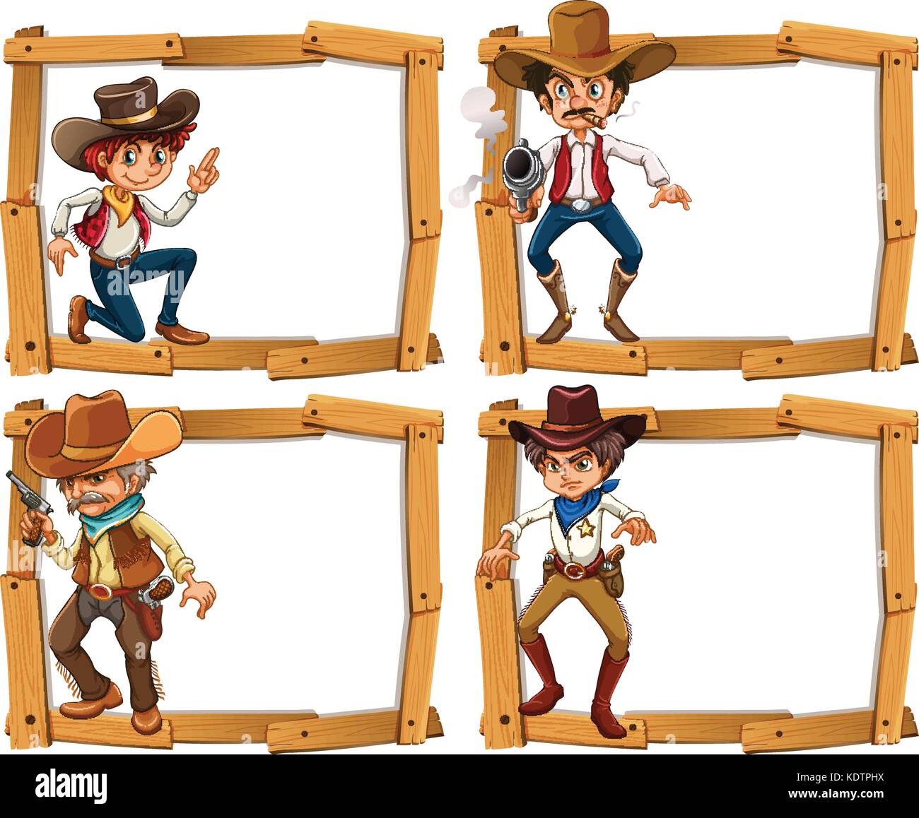 Cowboys image Stock Vector Images - Alamy