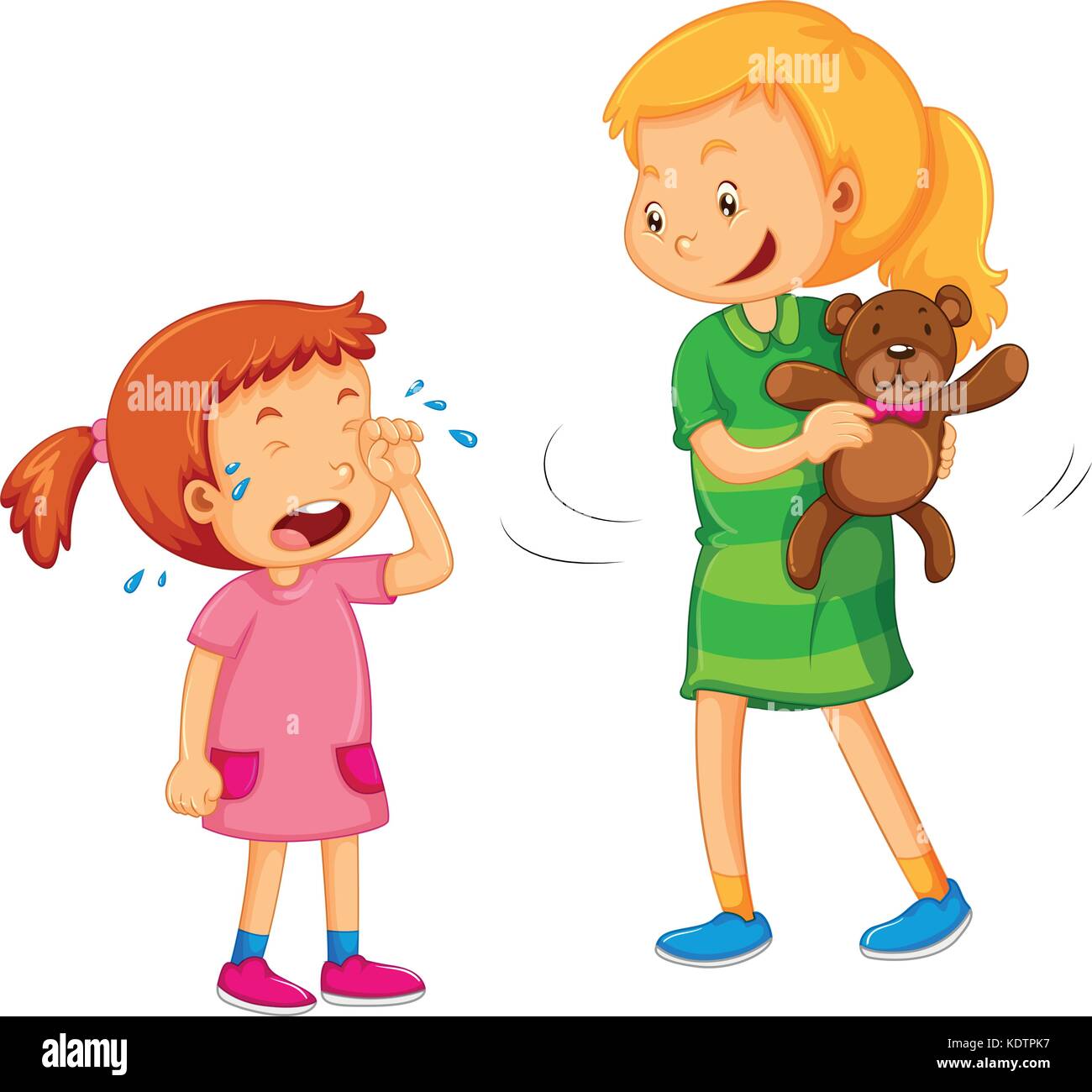 Little Girl Crying Clip Art