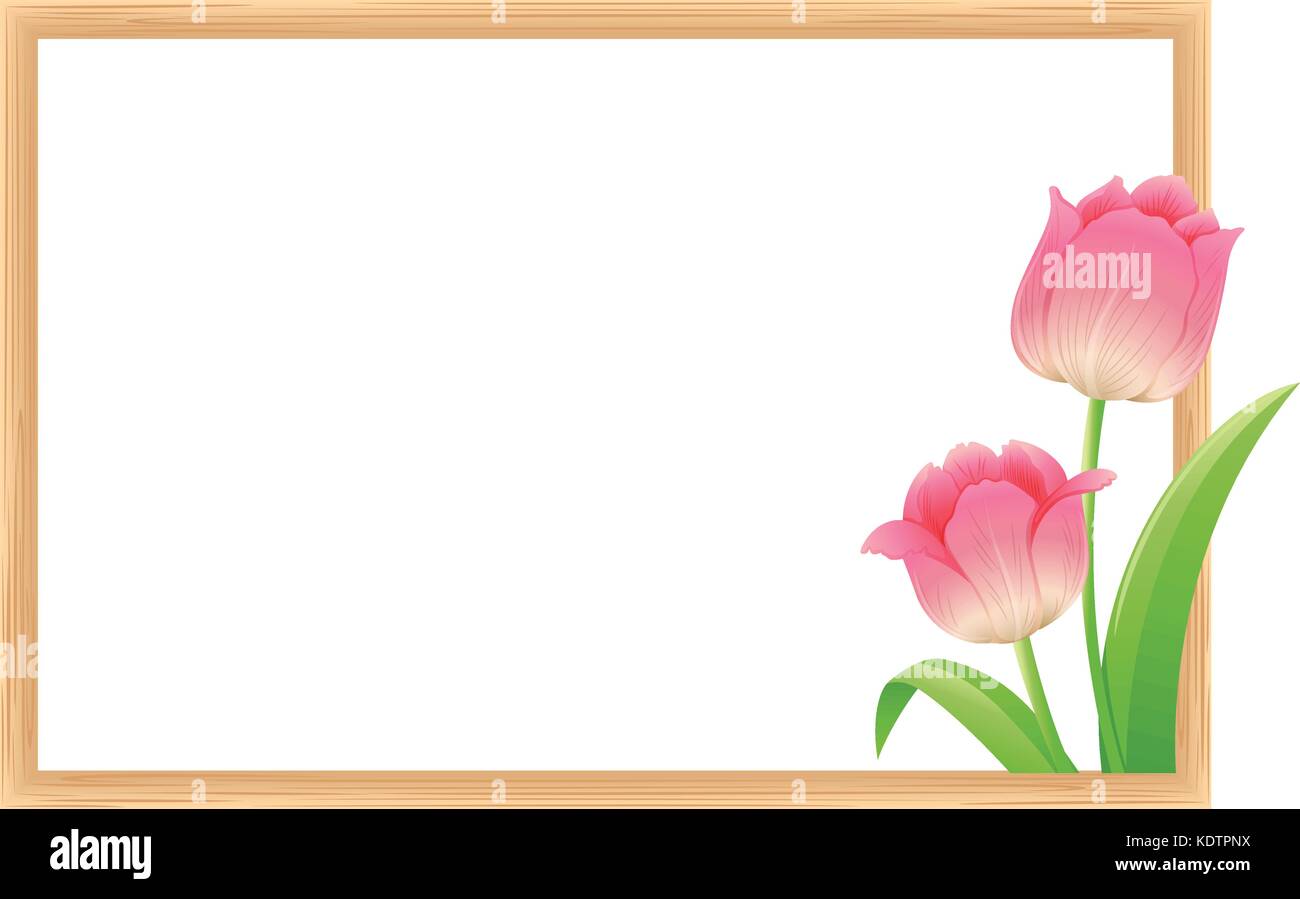 Tulips Flower Border Design