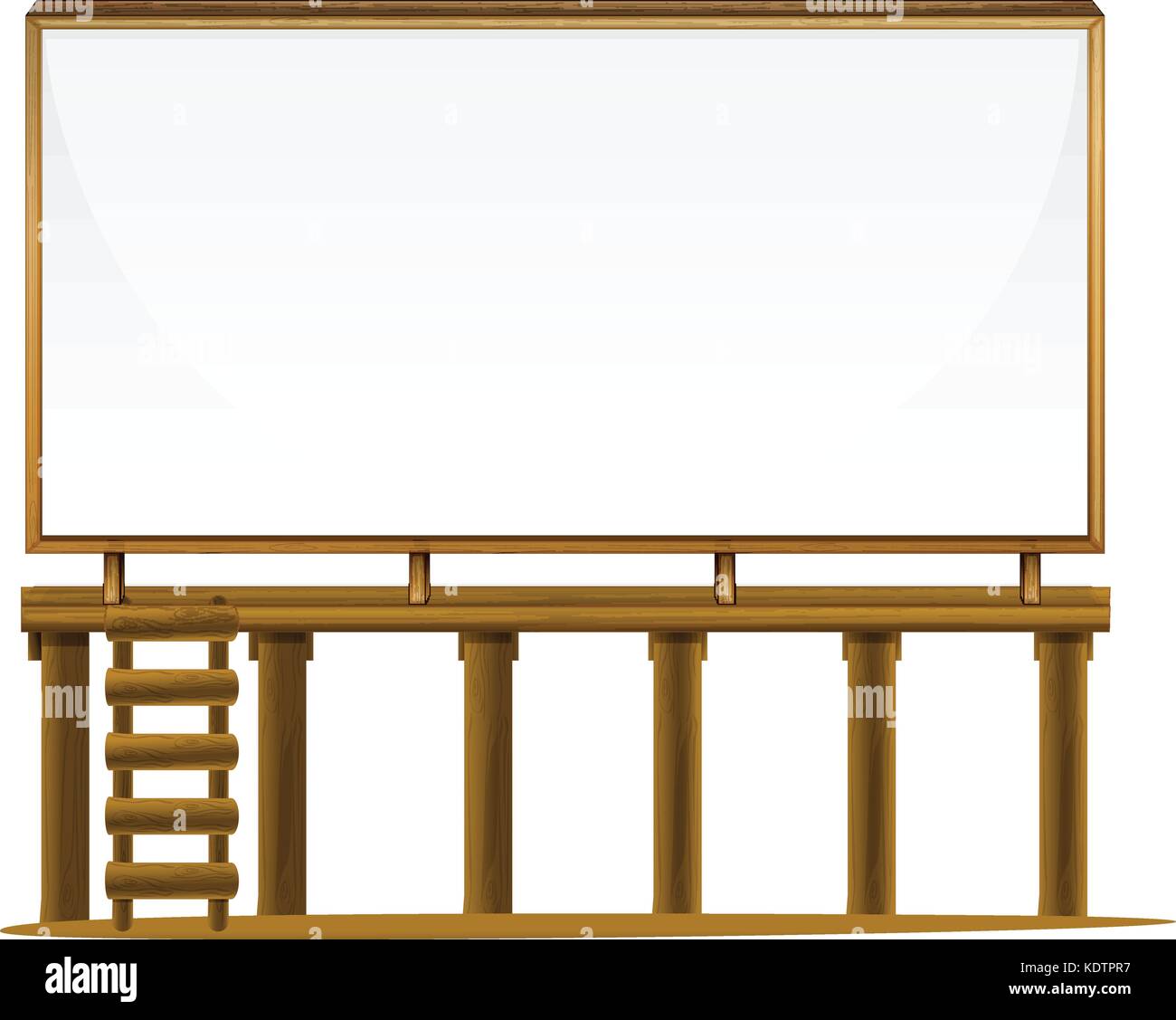 Whiteboard on wooden bar illustration Stock Vector Image & Art - Alamy