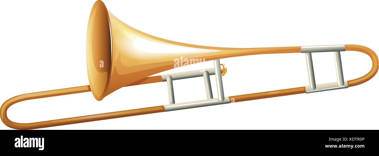 Trumbone on white background illustration Stock Vector Image & Art - Alamy
