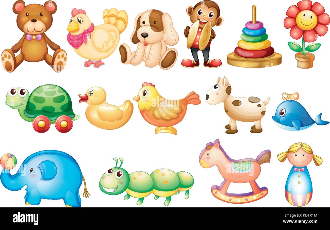 Set of different types of toys illustration Stock Vector Image & Art ...