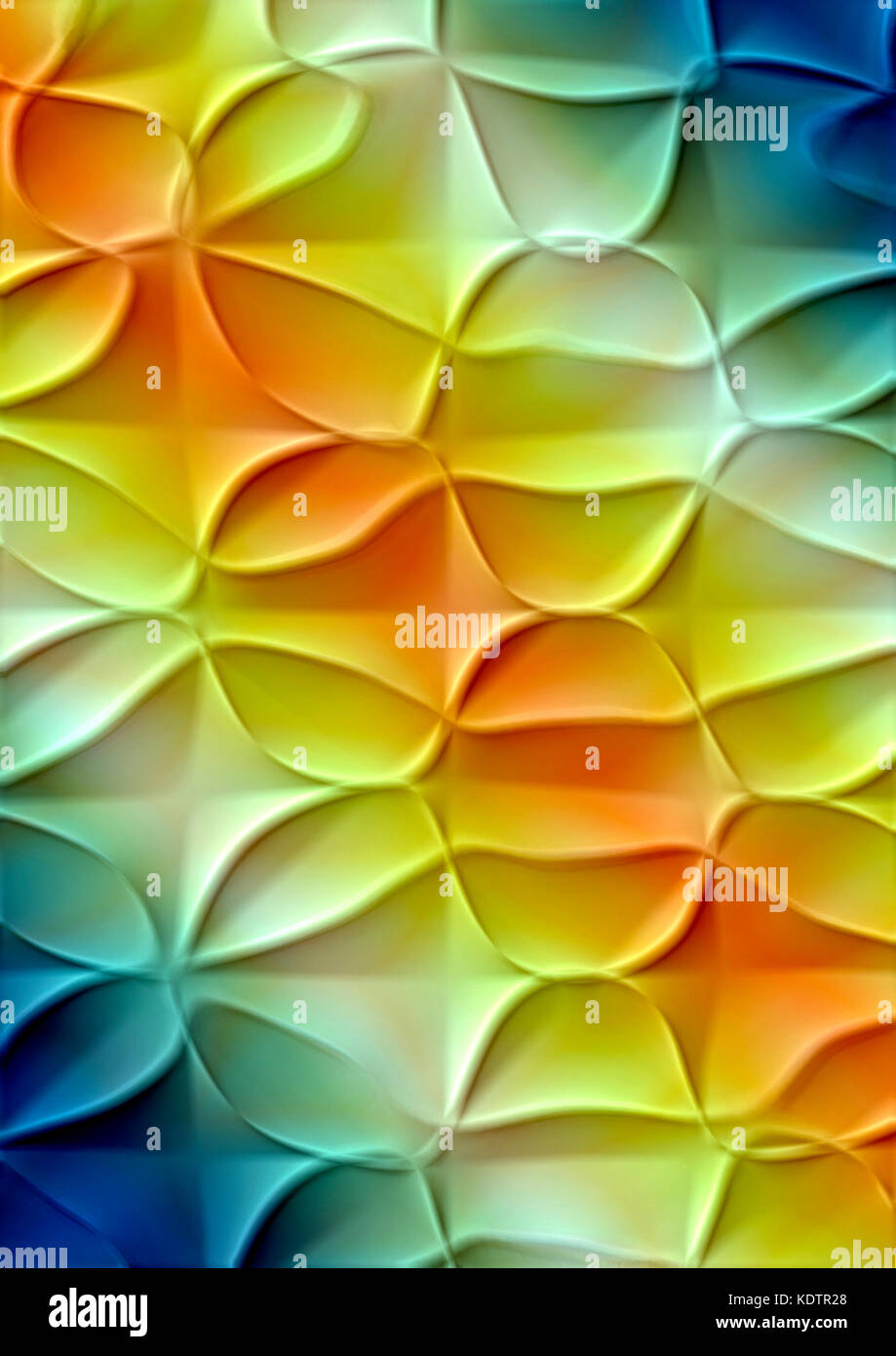 Rainbow gradient background with yellowish tinge covered with embossed ...