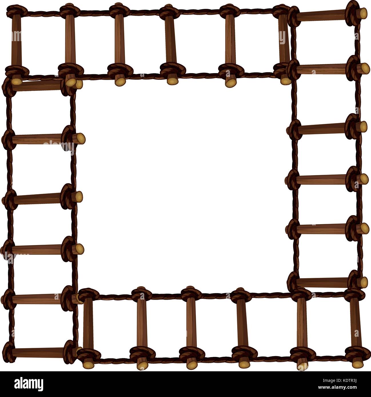 Frame design with wooden ladder illustration Stock Vector Image & Art ...