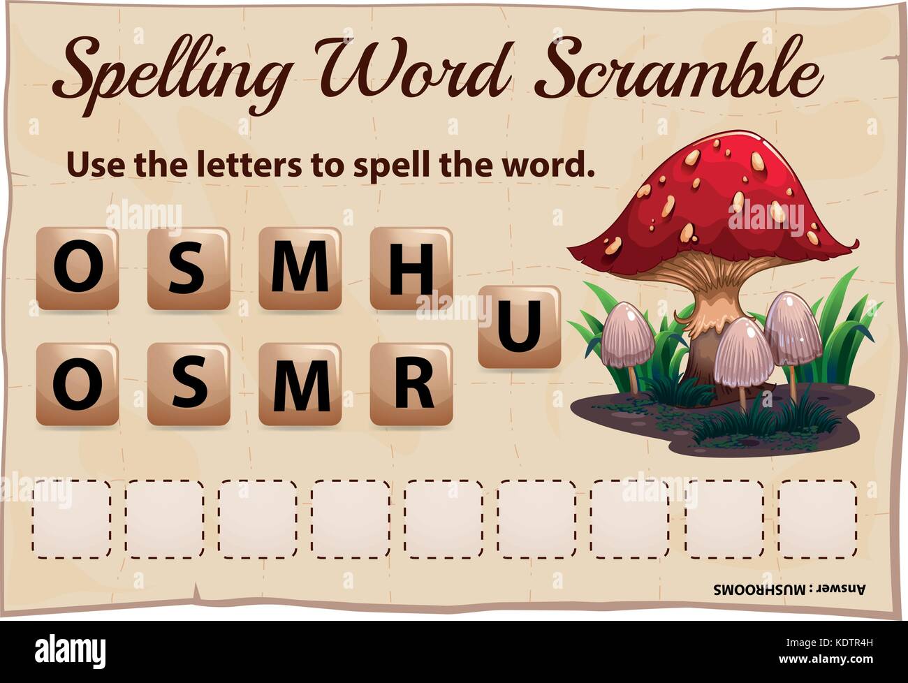 English mushroom Stock Vector Images - Alamy