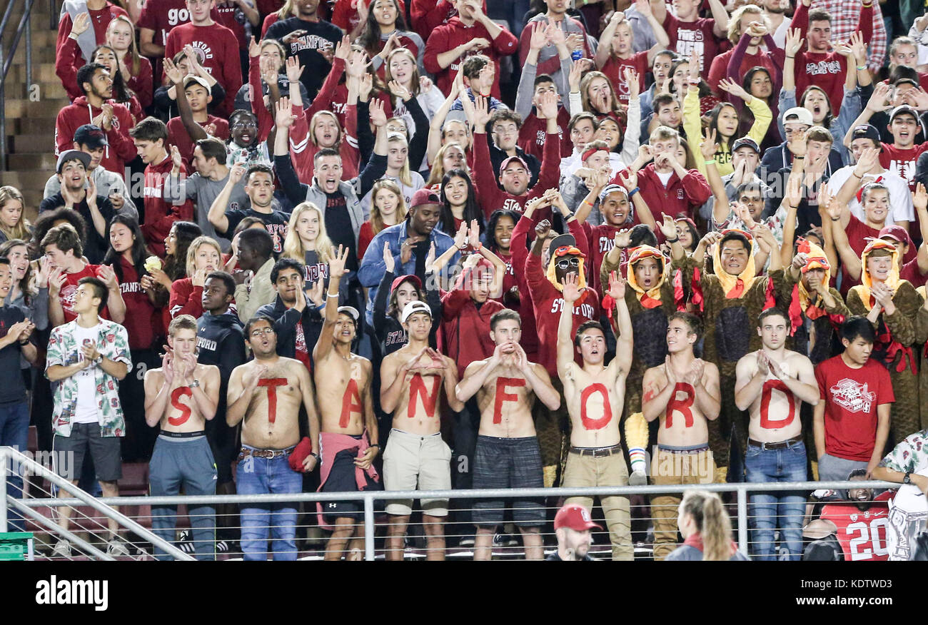 Stanford, United States. 14th Oct, 2017. Stanford fans cheer during a ...