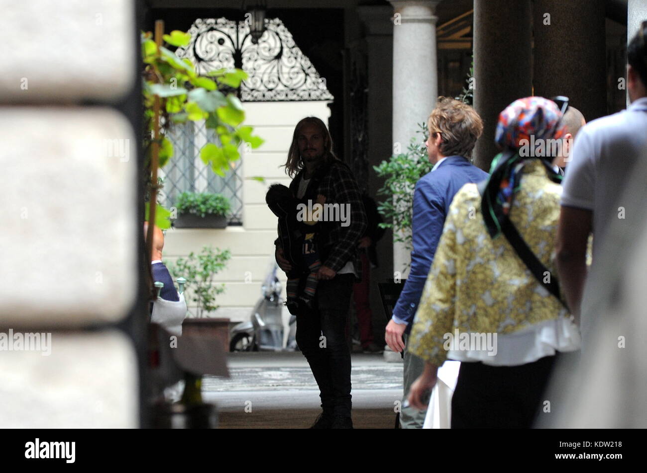 Milan, Zoe Saldana and husband Marco Perego with three children at ...