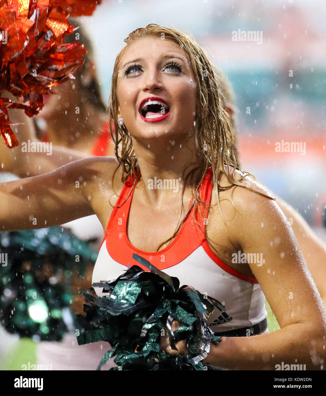 Miami Gardens, Florida, USA. 14th Oct, 2017. The Miami Hurricanes ...