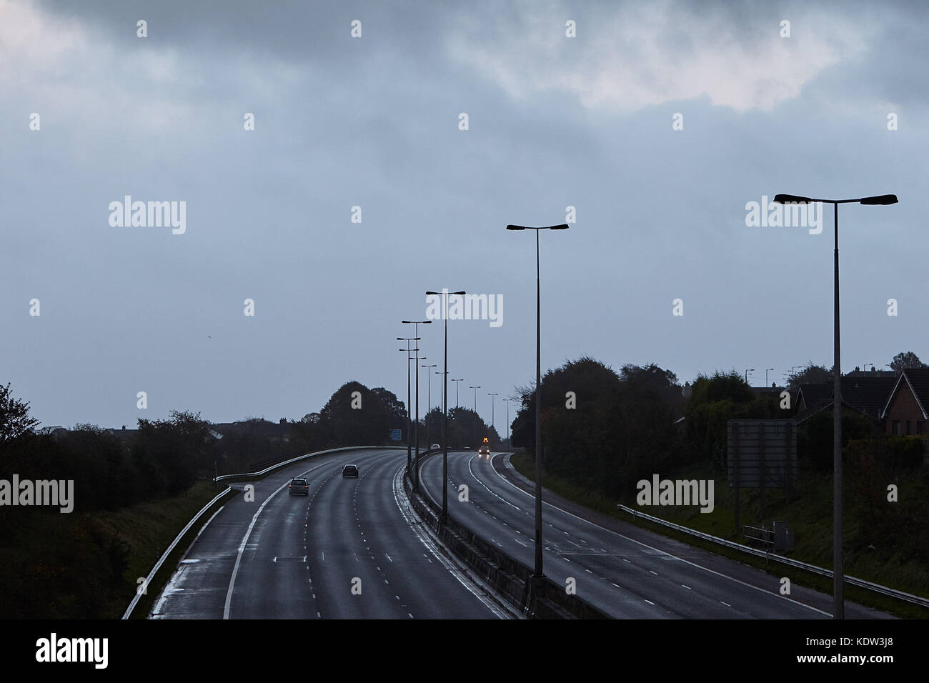 Newtownabbey, Northern Ireland. 16th October, 2017. M2 motorway almost ...