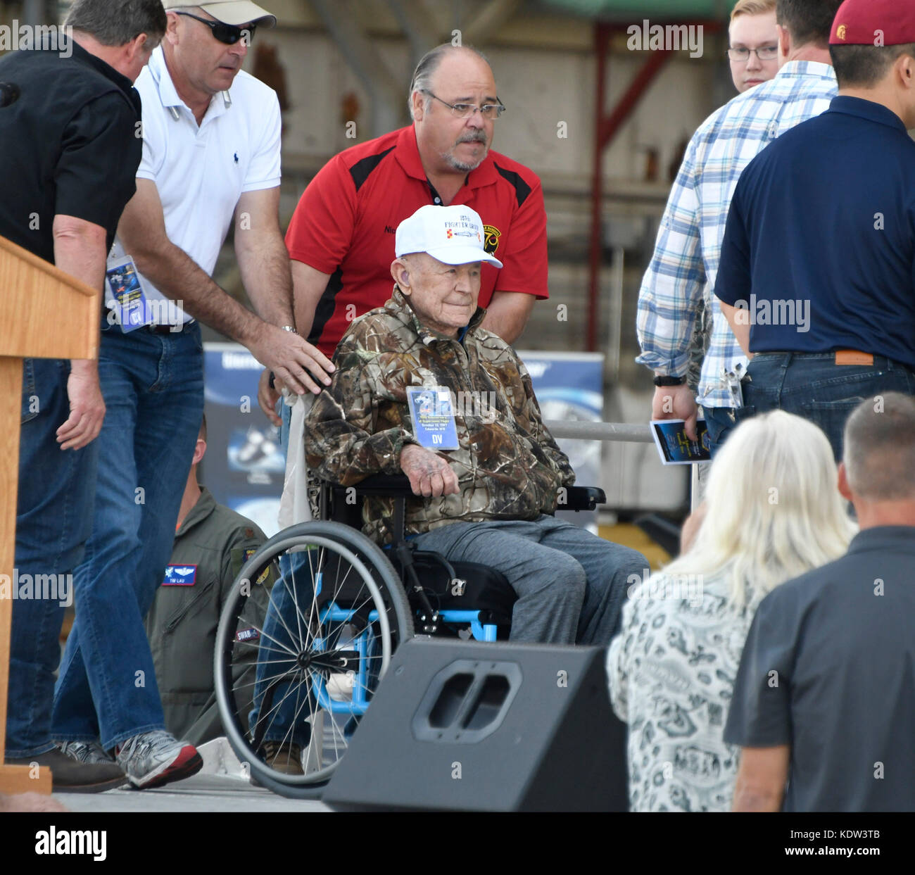 Oct 13,2017. Edwards AFB, CA. (Ret) Major General Chuck Yeager 94, who ...