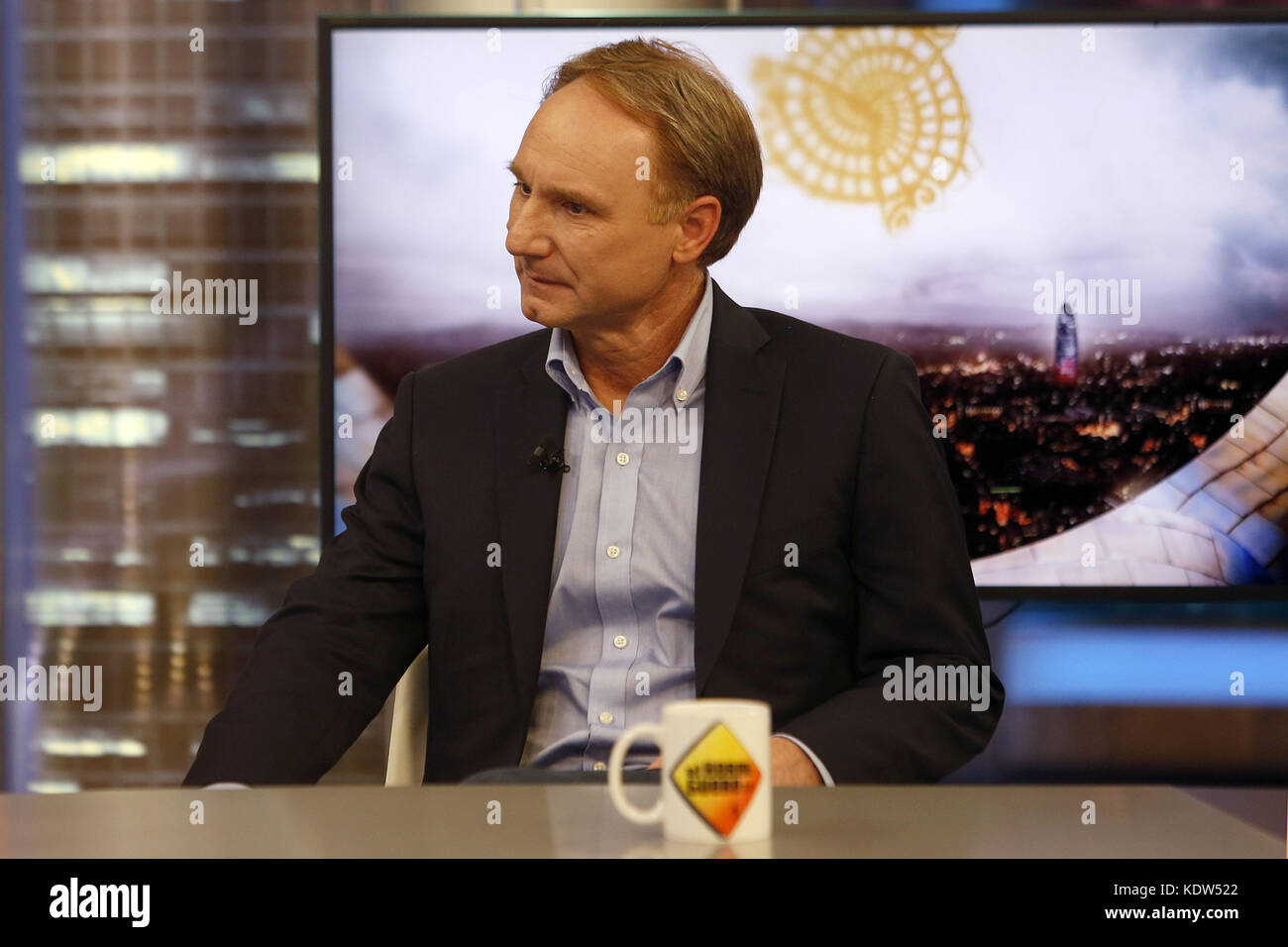 American writer Dan Brown during the tv show "El Hormiguero" in Madrid ...