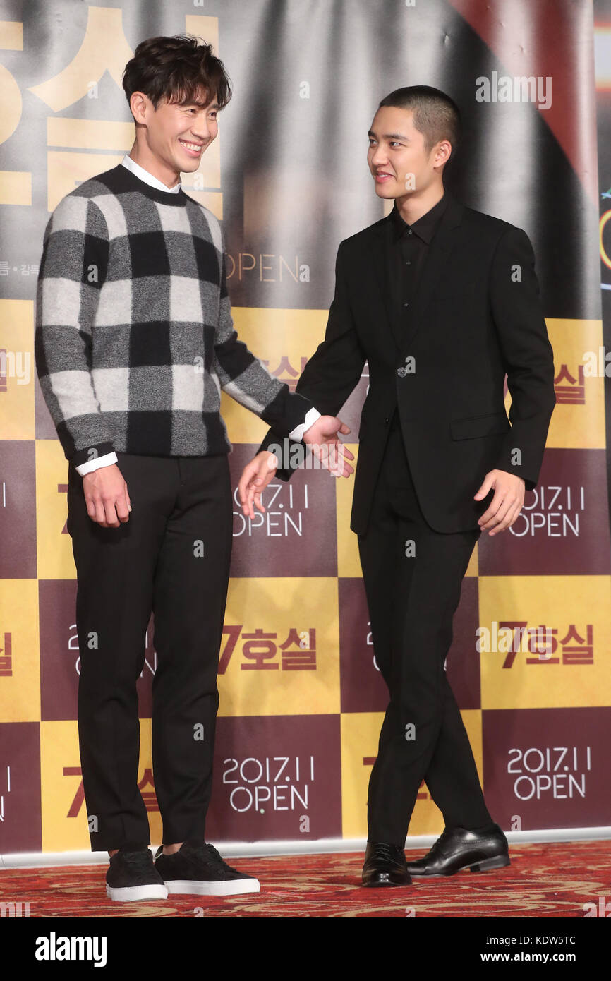 17th Oct, 2017. S. Korean actors Shin Ha-kyun and Do Kyung-soo South ...