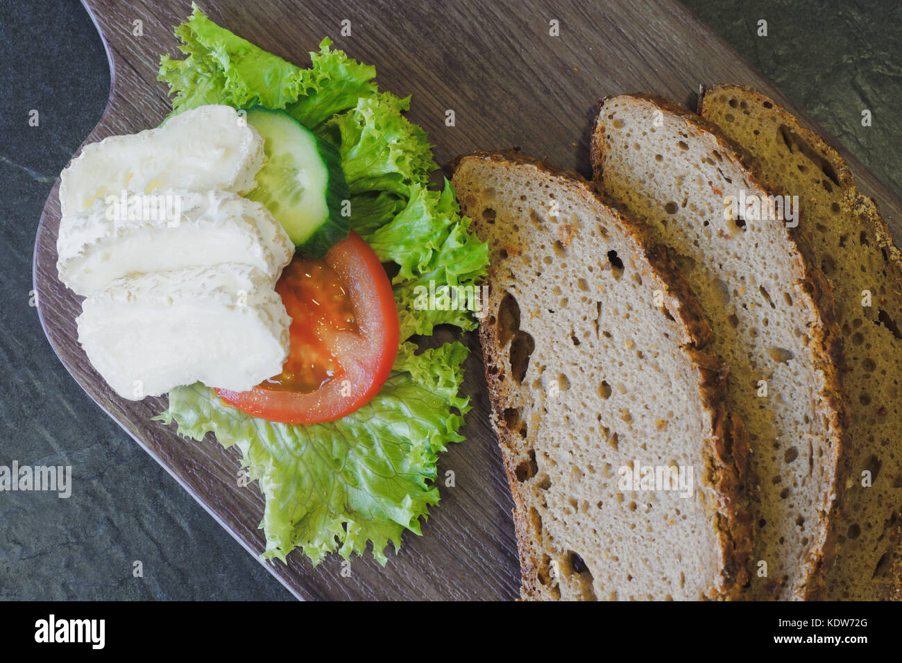 Bread produced using local ingredients from Upper Franconia on a plate ...