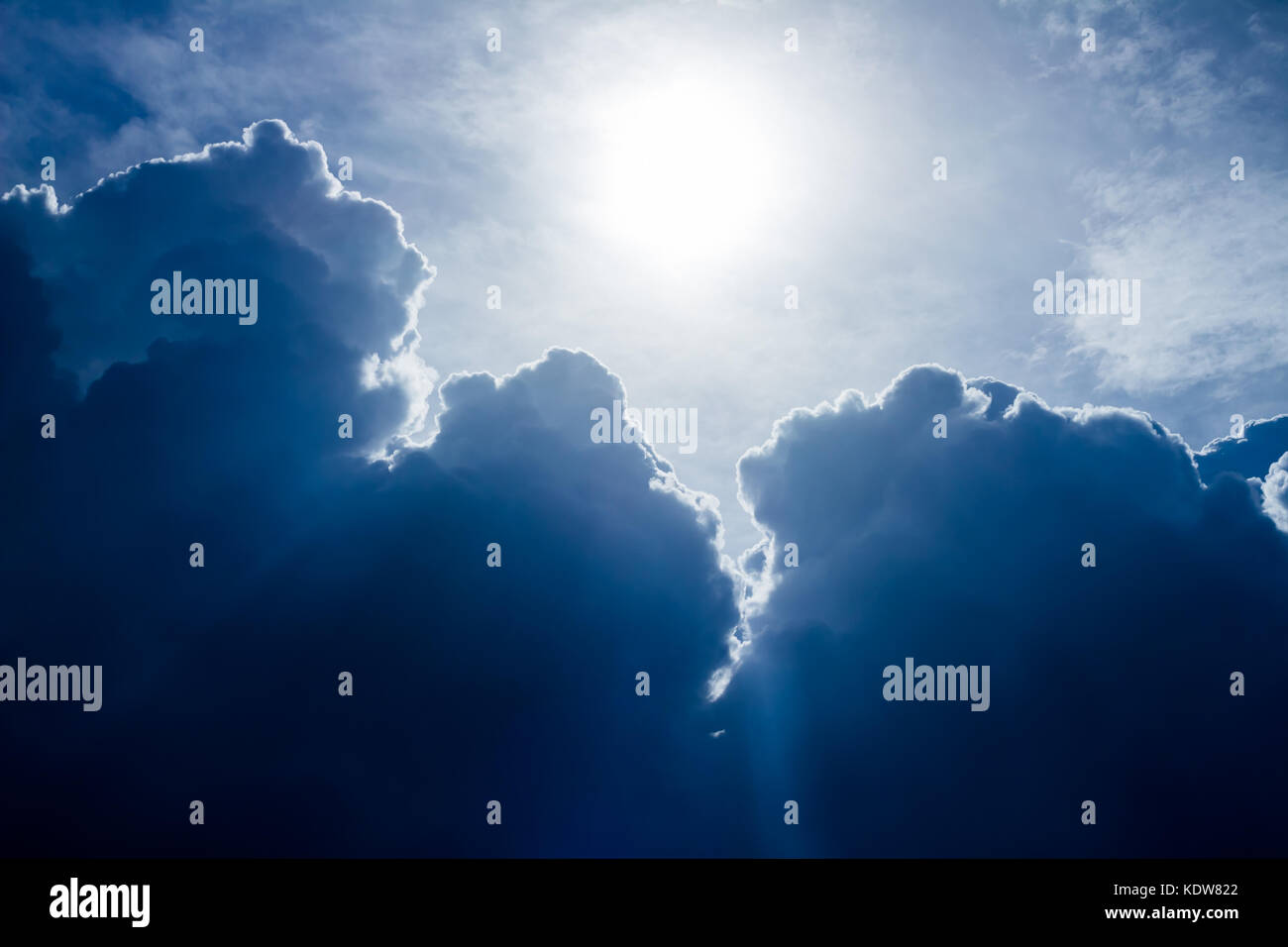 Sun light Shining on the clouds Stock Photo - Alamy