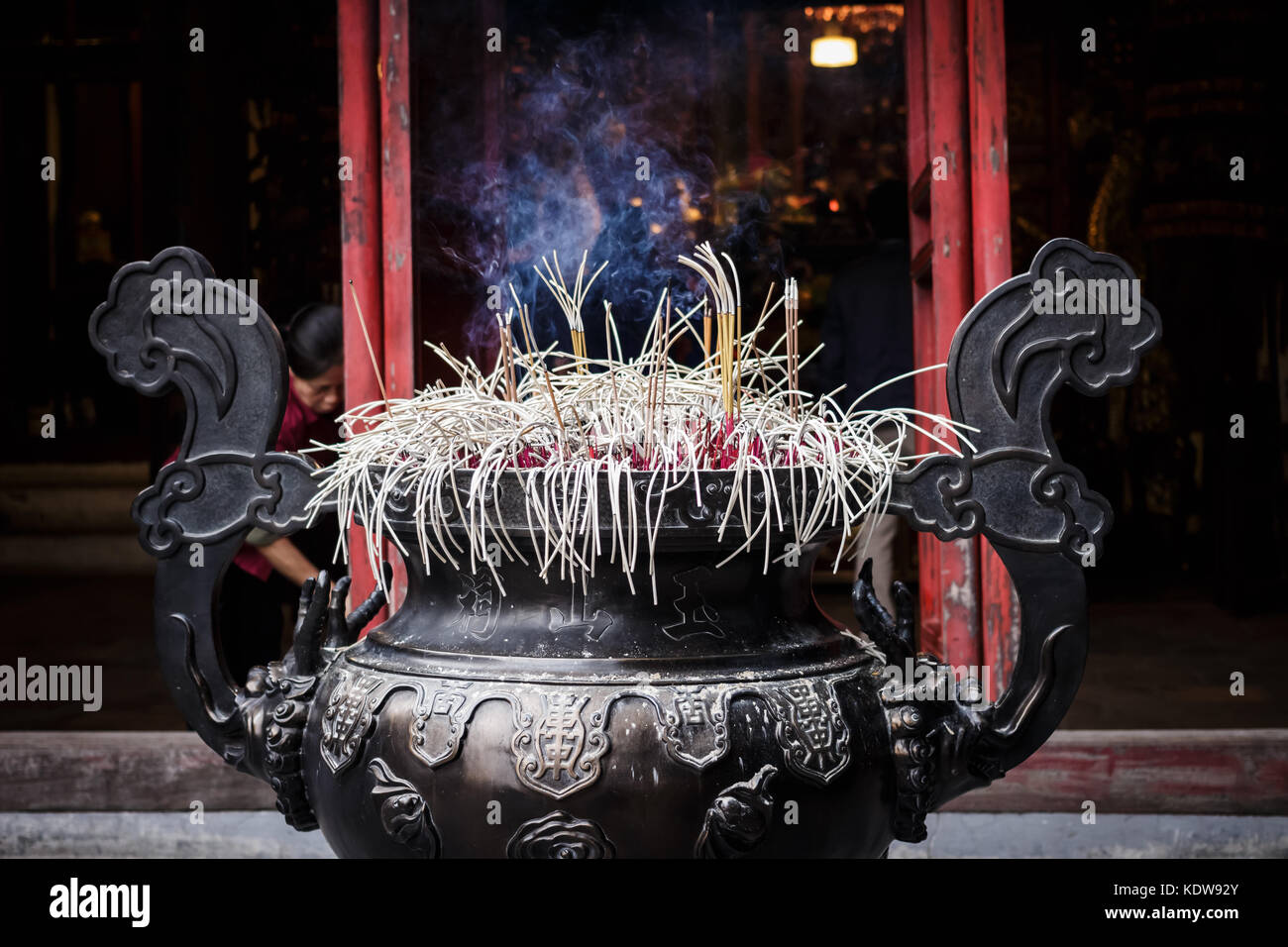 An incense burner in a traditional Chinese temple Stock Photo - Alamy