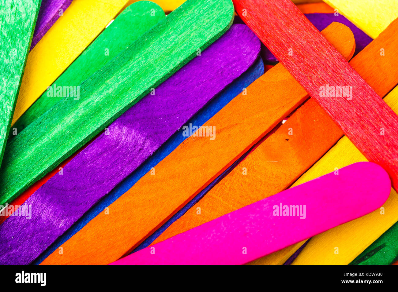 colorful wood ice cream stick Stock Photo - Alamy