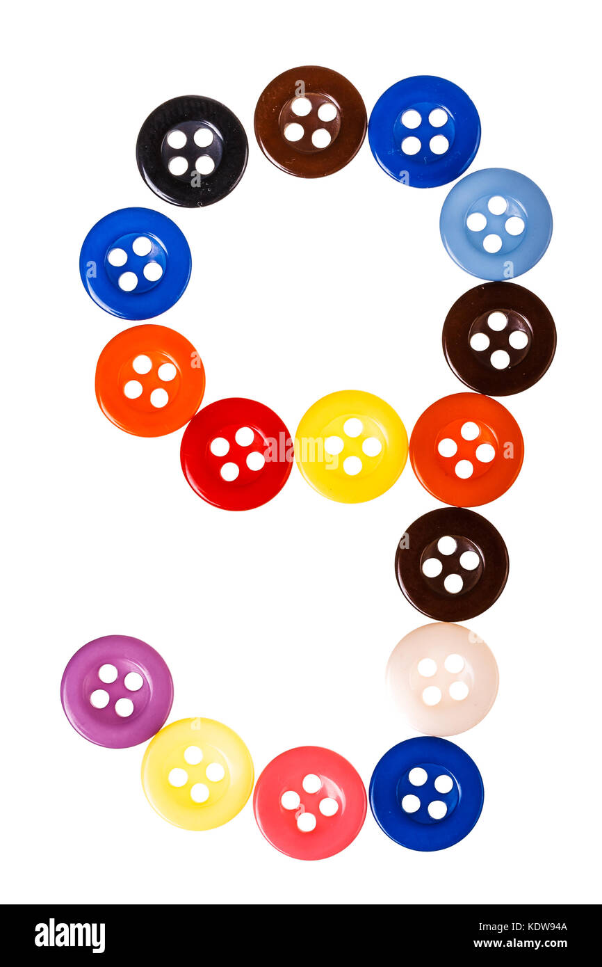 number 9 made from sewing buttons Stock Photo - Alamy