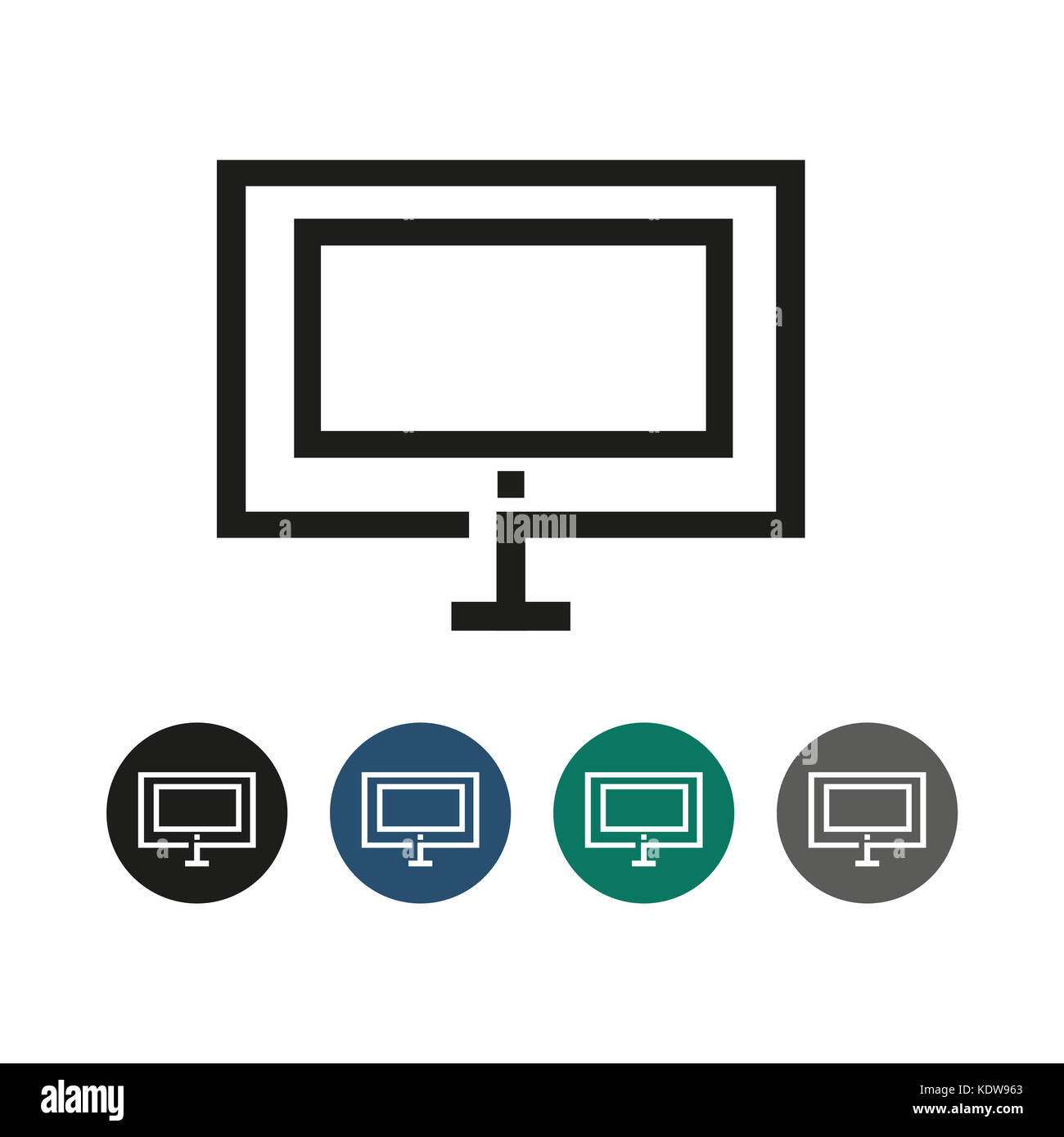 Display Monitor Outline Graphic Illustration Stock Photo - Alamy