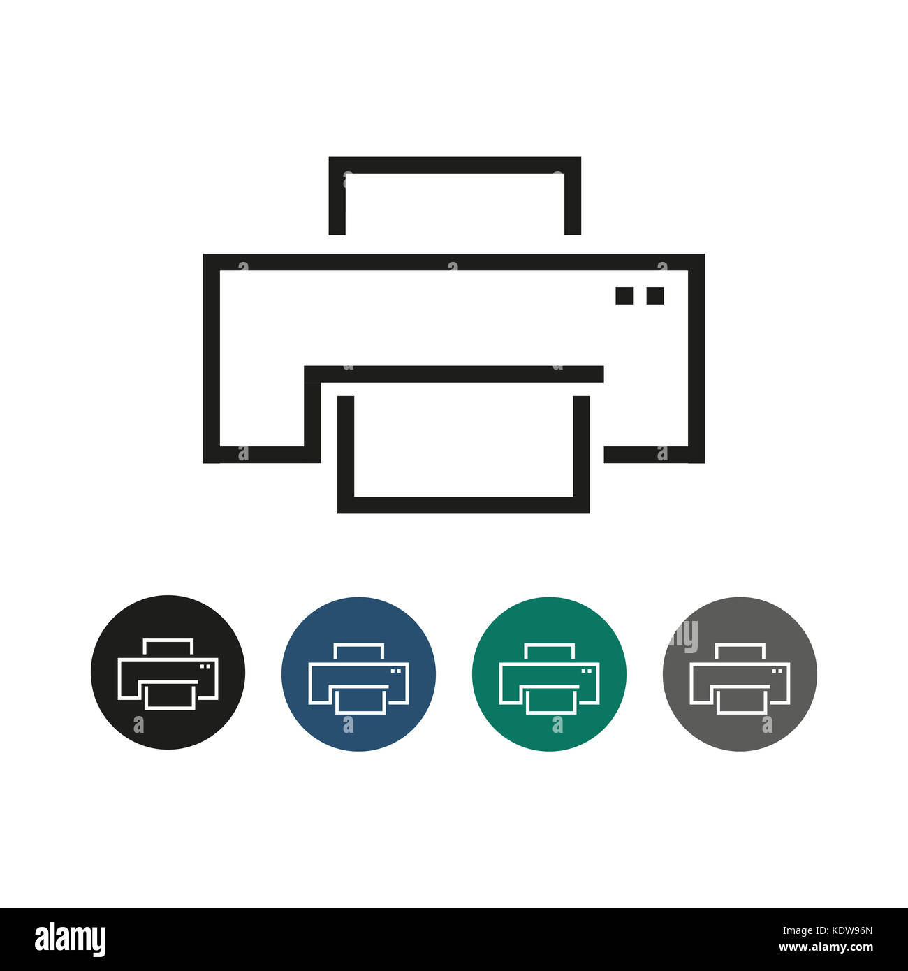 Printer Device Outline Graphic Illustration Stock Photo - Alamy