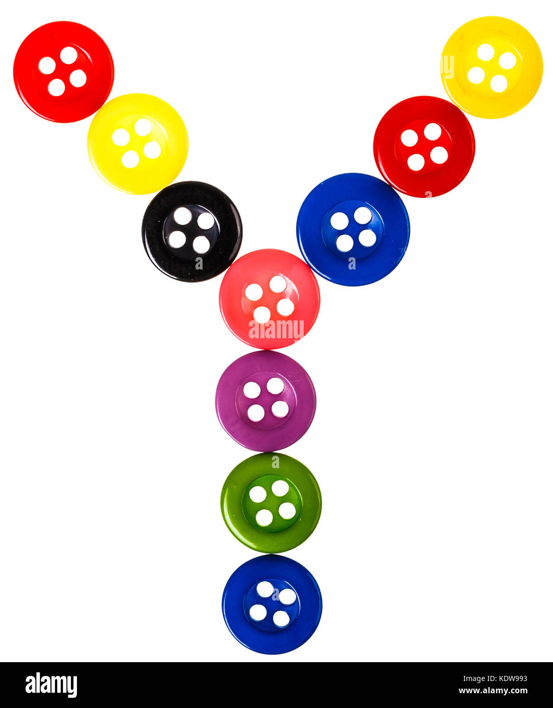 alphabet "Y" from button on the white Stock Photo - Alamy