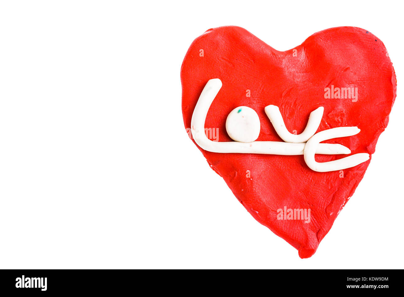 Heart and love made from plasticine Stock Photo - Alamy