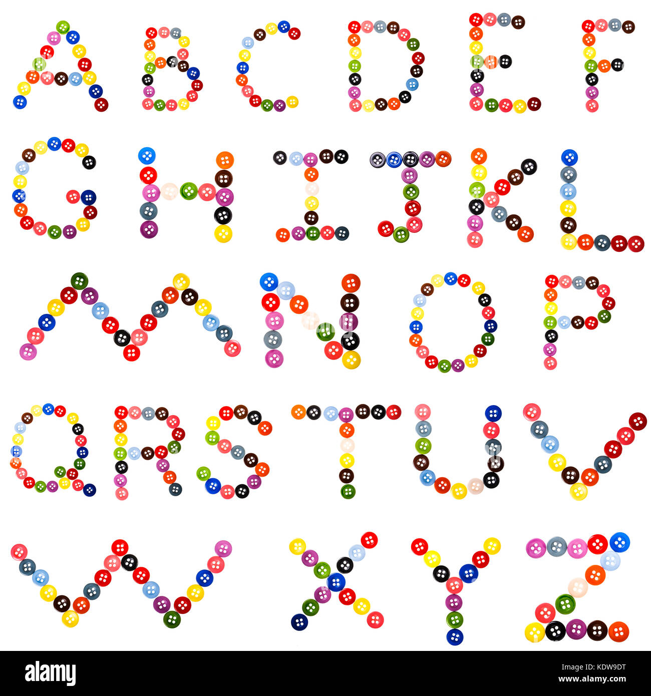 alphabet A-Z from button Stock Photo - Alamy