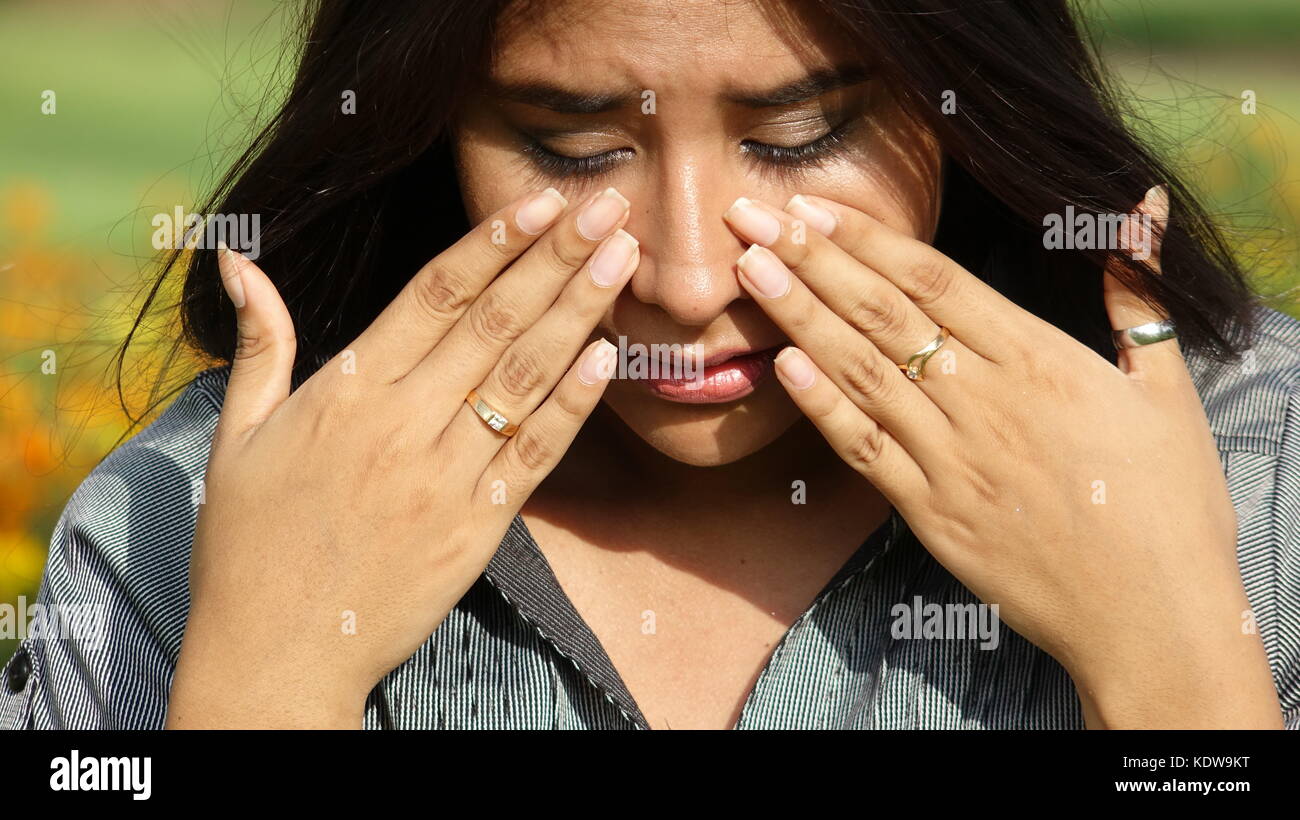 Tearful Young Person Stock Photo - Alamy