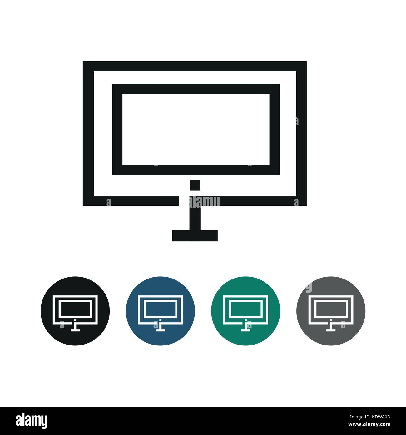 Display Monitor Outline Graphic Illustration Stock Vector Image & Art ...