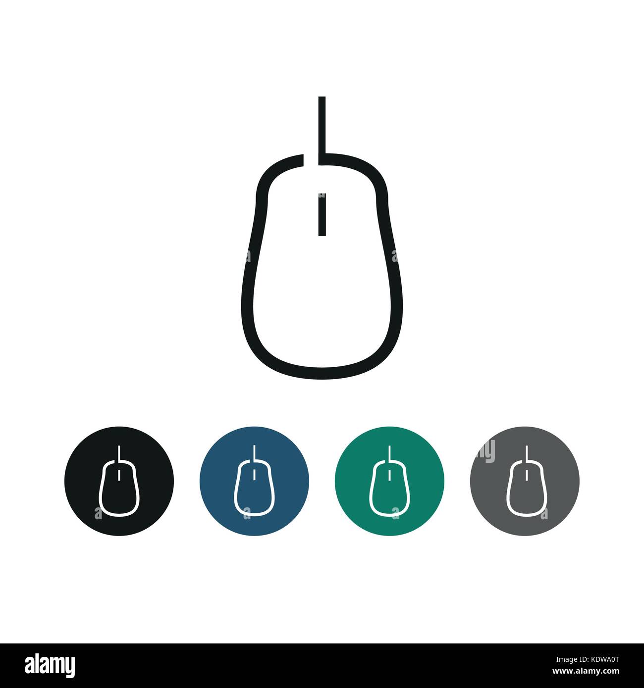 Computer Mouse Outline Graphic Illustration Stock Vector Image & Art ...