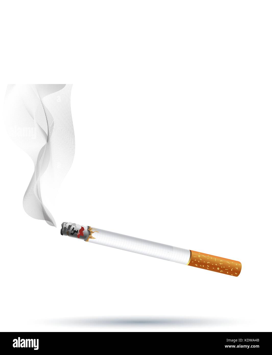 Realistic Cigarette with Traditional Filter Stock Vector Image & Art ...
