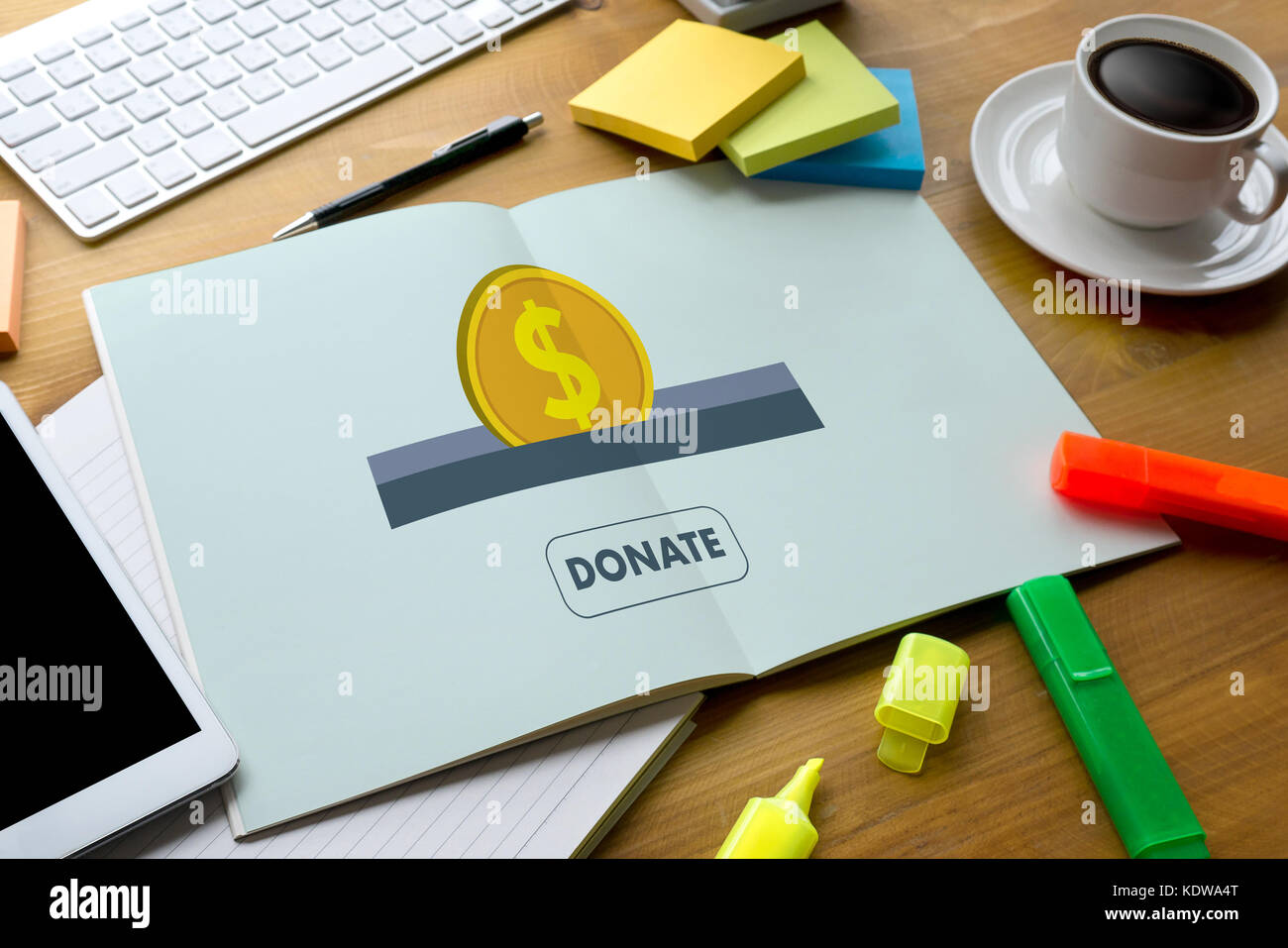 DONATE NOW Give Help Donation Support Provide health care Stock Photo ...