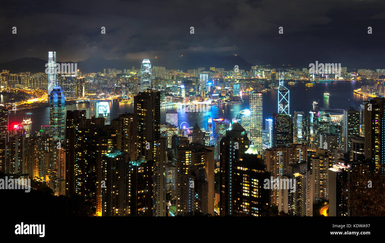 Aerial view hong kong skyline hi-res stock photography and images - Alamy