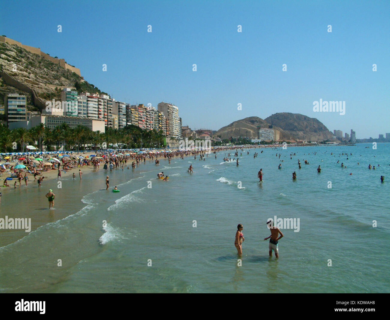 Postiguet Beach, Alicante, Alicante Province, Spain Stock Photo - Alamy