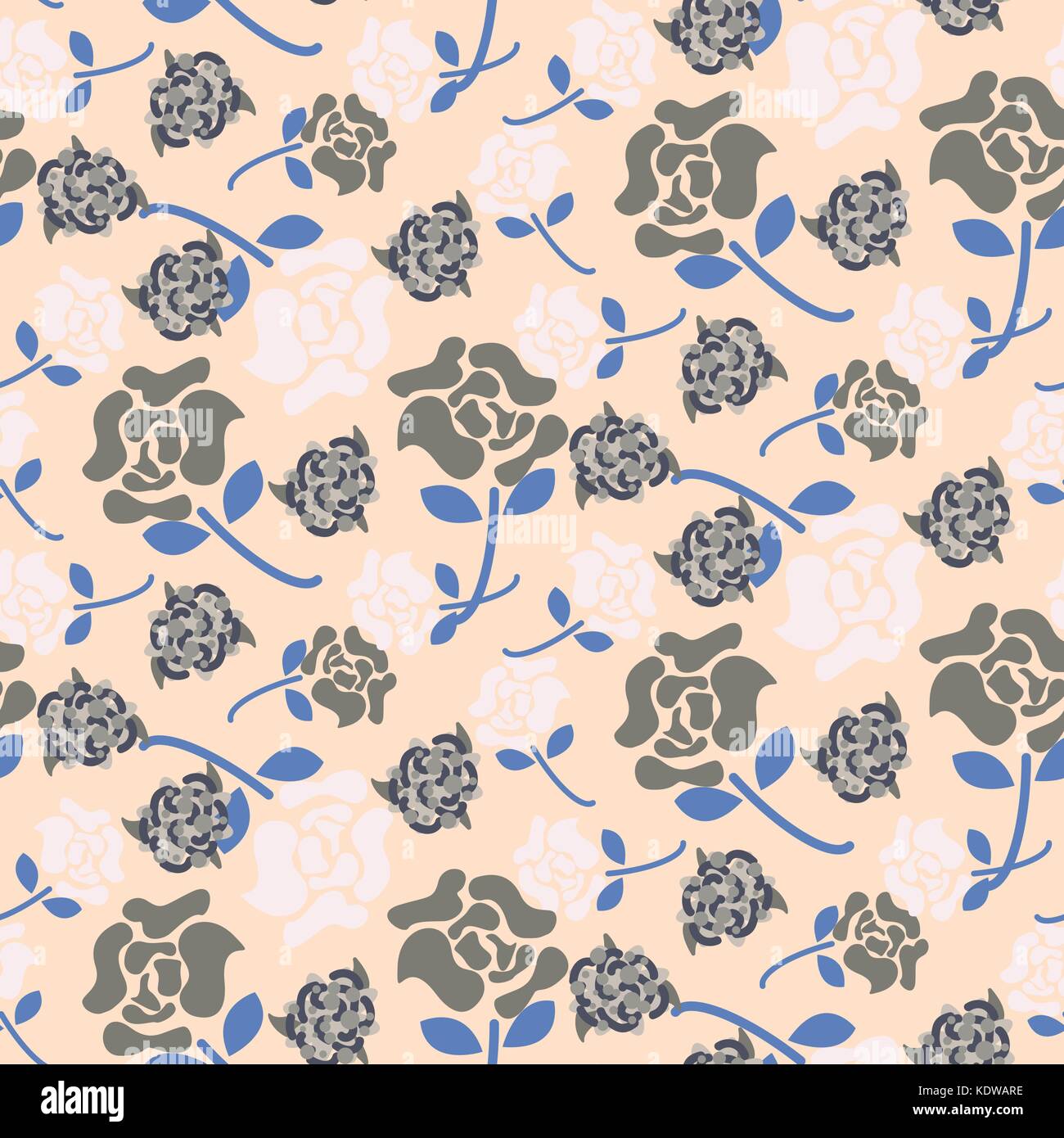 Pale rose pink and grey floral pattern seamless vector Stock Vector ...