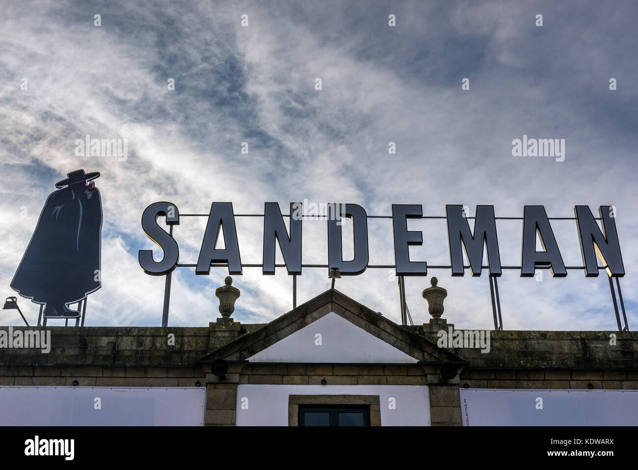 Sandeman Port wine building on Diogo Leite Avenue in Vila Nova de Gaia ...