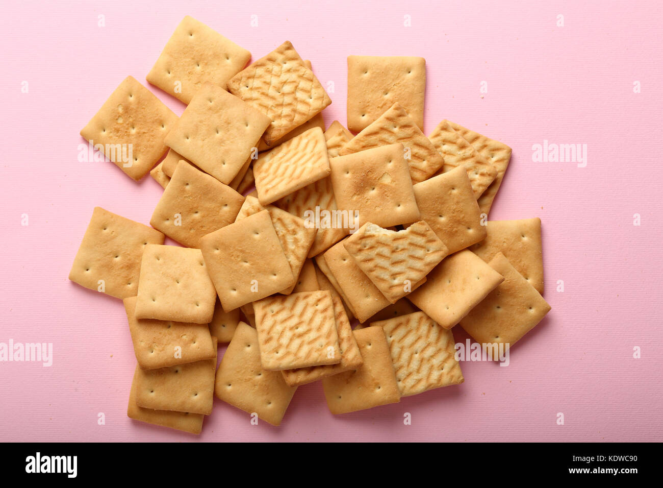 Crunchy snack biscuits, food above Stock Photo - Alamy