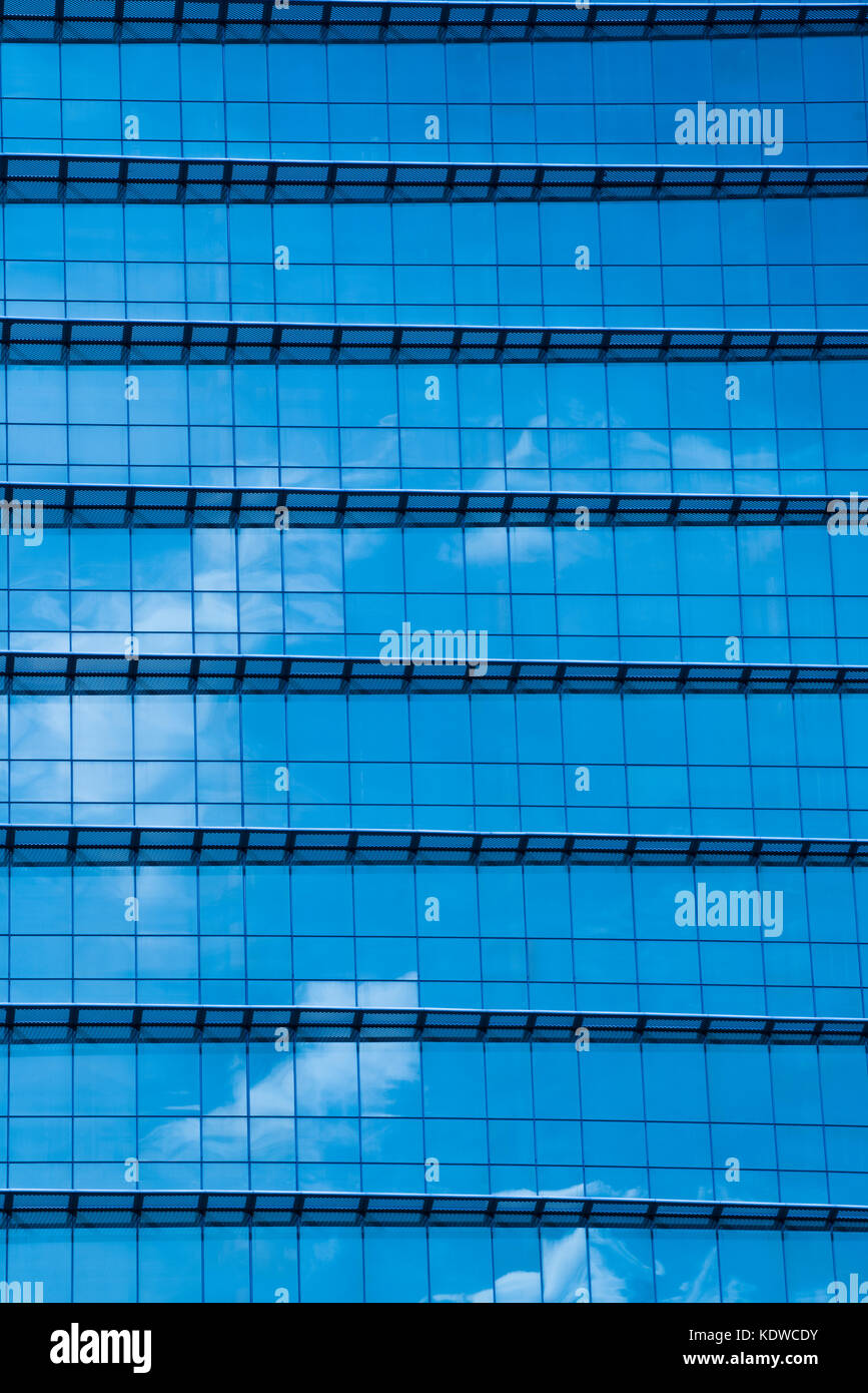 blue mirror glass building, exterior building Stock Photo - Alamy