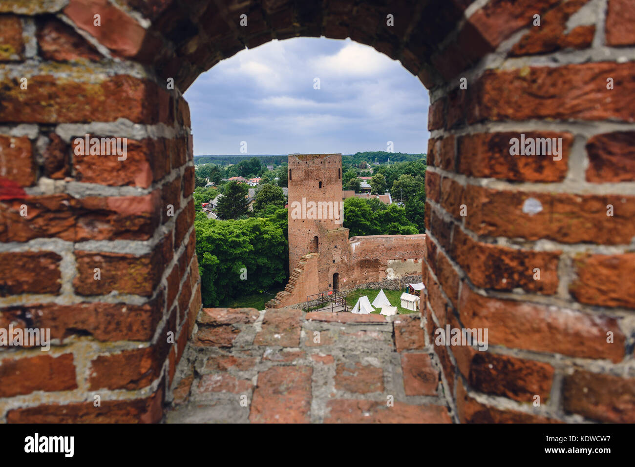 Gothic castle of the Masovian Dukes located in Czersk village, Masovian ...