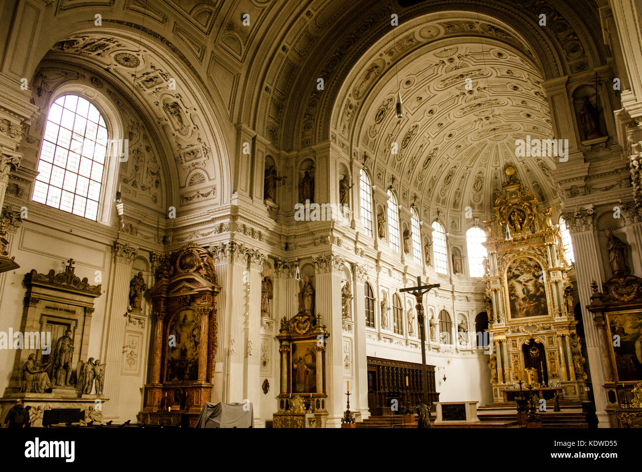 Inside the Jesuit Saint Michael Church in Munich, Bavaria, Germany ...