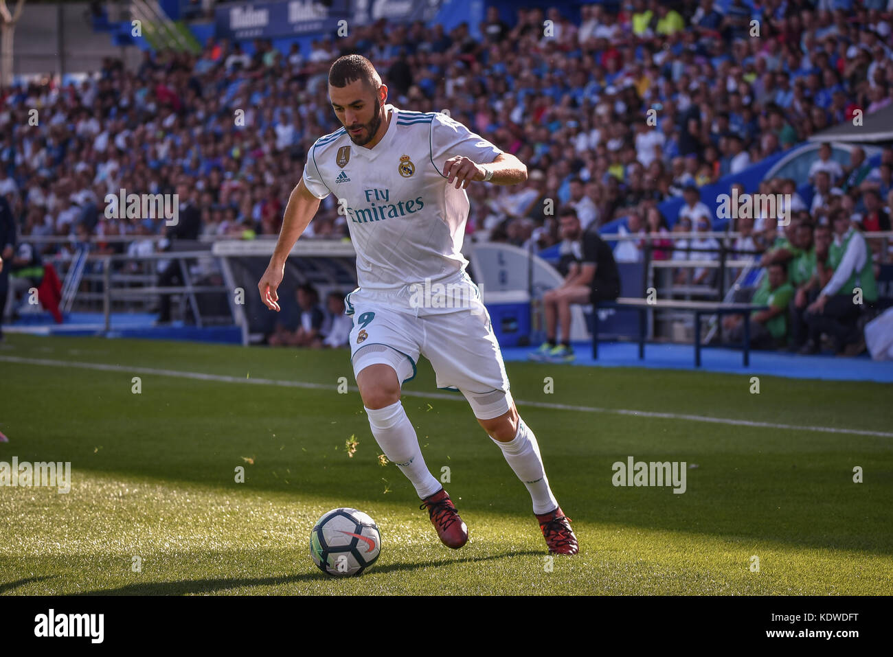 The football mach celebrate in Getafe´s stadium coliseum between Getafe ...