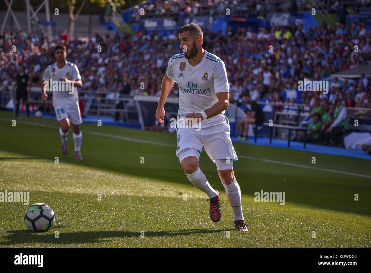 The football mach celebrate in Getafe´s stadium coliseum between Getafe ...