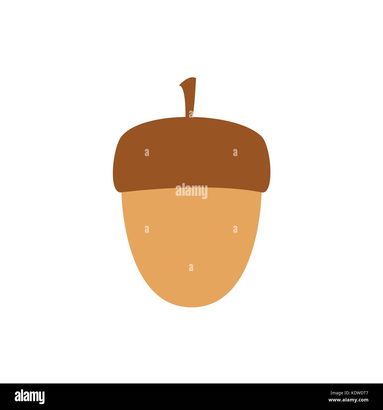 Simple Flat Acorn Stock Vector Image & Art - Alamy