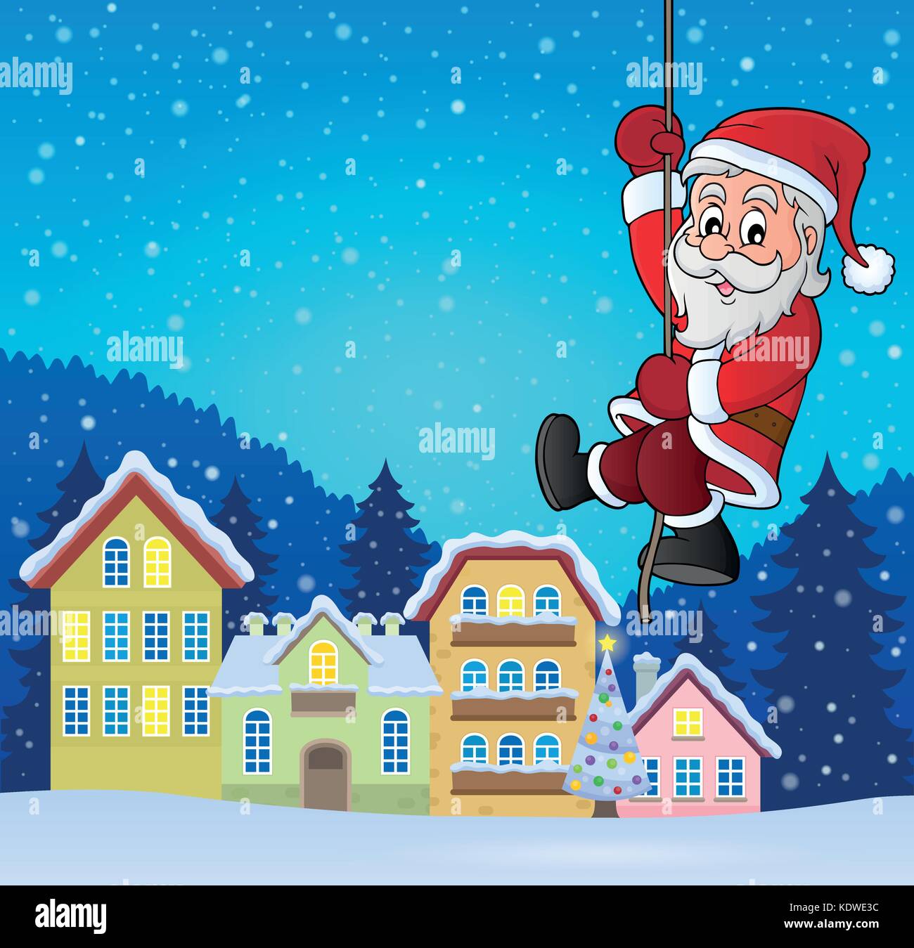 Climbing Santa Claus theme image 5 - eps10 vector illustration Stock ...