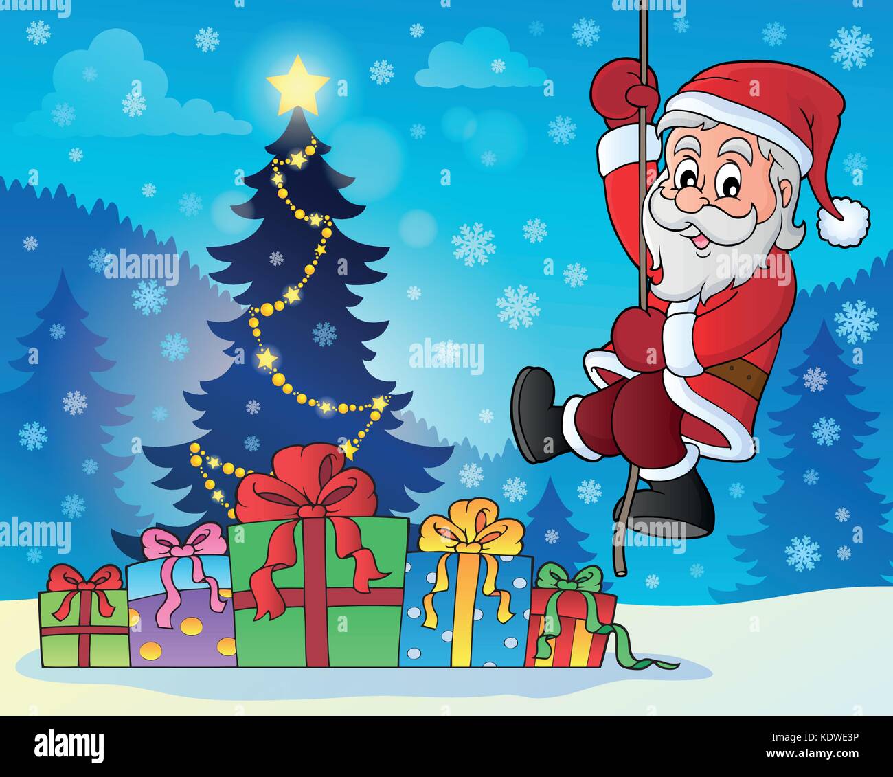 Climbing Santa Claus theme image 7 - eps10 vector illustration Stock ...