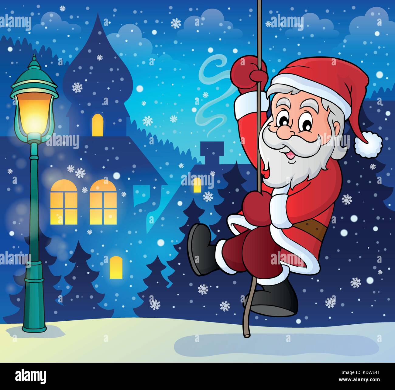 Climbing Santa Claus theme image 8 - eps10 vector illustration Stock ...