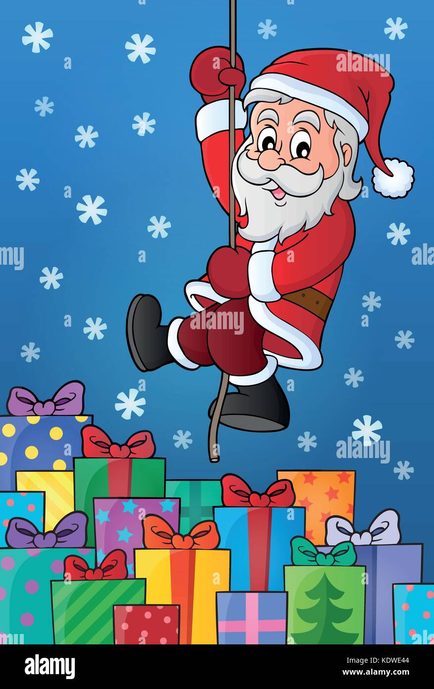 Climbing Santa Claus theme image 9 - eps10 vector illustration Stock ...